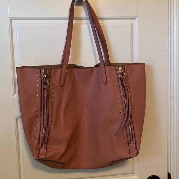 JustFab | Bags | Just Fab Tote Bag With Side Zipper Fringe | Poshmark